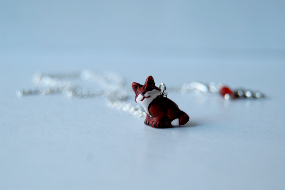Little Red Fox Necklace | Fox Charm Necklace | Woodland Fox Jewelry ...