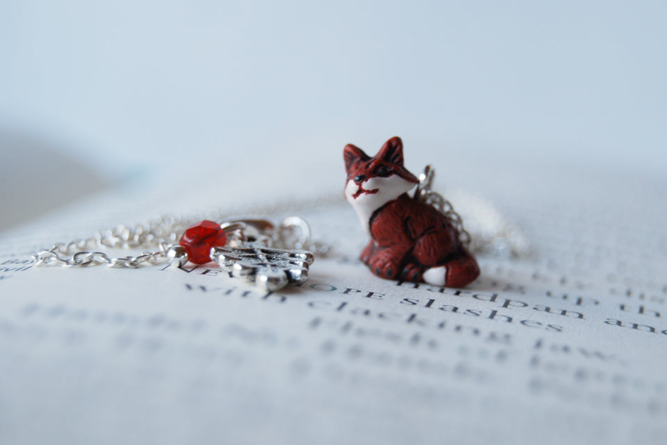 Little Red Fox Necklace | Fox Charm Necklace | Woodland Fox Jewelry ...
