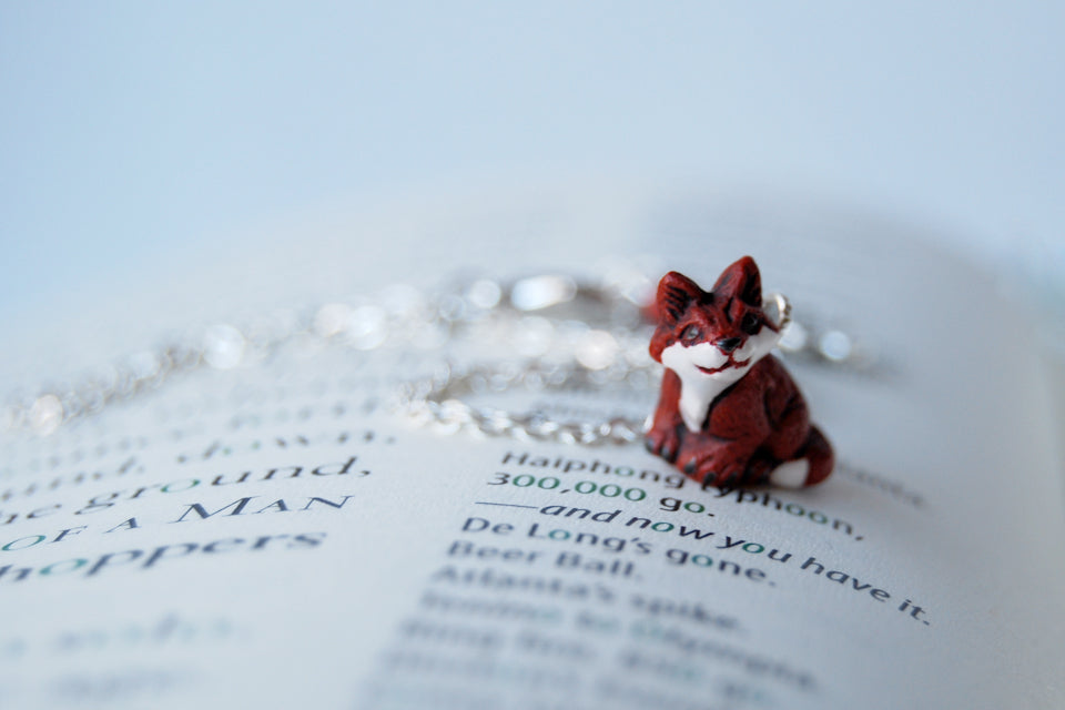 Little Red Fox Necklace | Fox Charm Necklace | Woodland Fox Jewelry ...