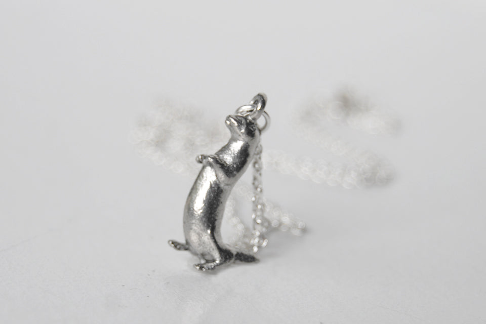 River Otter Necklace | Cute Silver Otter Charm Necklace | Otter Pendan ...